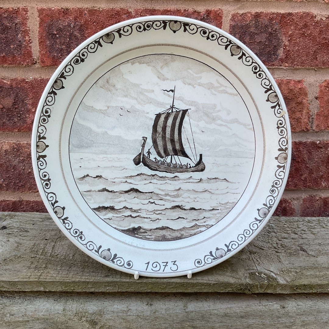 Porceleyne Fles Viking Long Boat Plate - Rare - Etsy