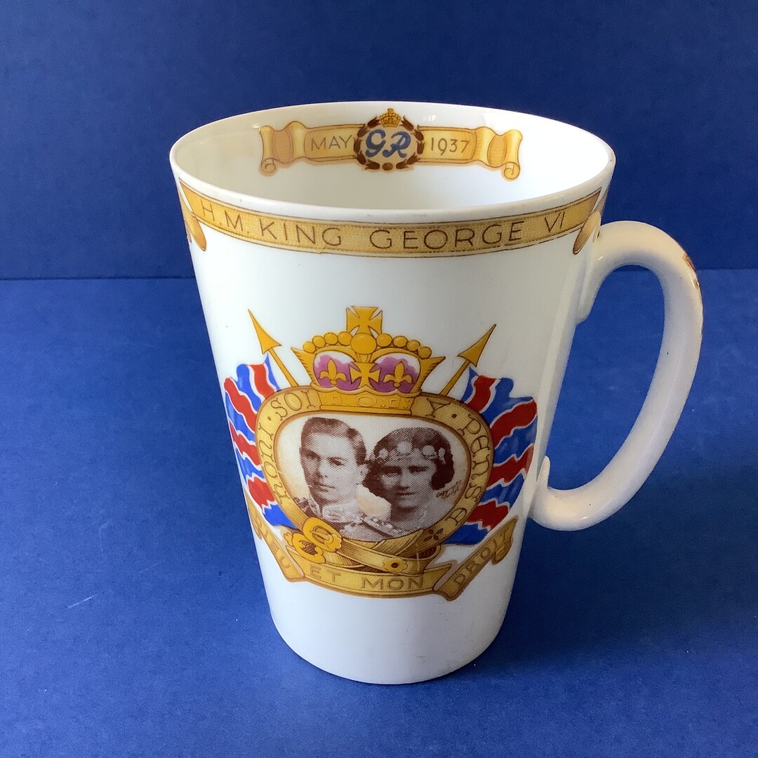 Vintage 1937 King George VI Coronation Shelly England Mug - Etsy