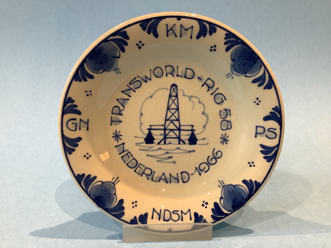 Commemorative Porceleyne Fles Delft Wall Plate for Transworld Rig 58 - Etsy