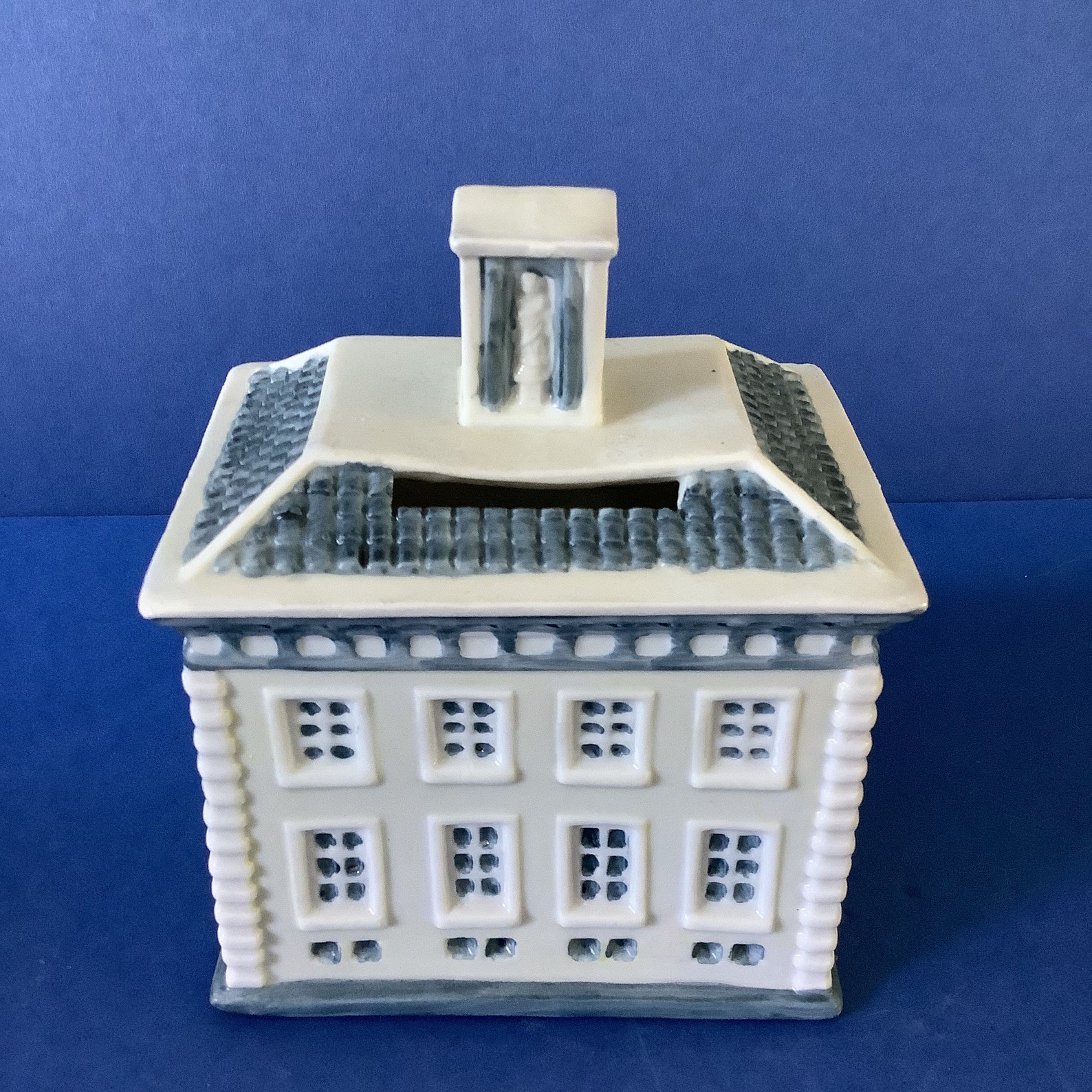 Delft Dutch Porcelain House Money Box of the Bank of Breukelen - Etsy