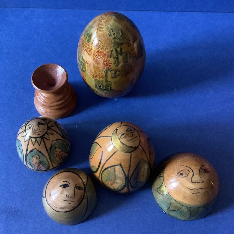 3 Handpainted Russian Eggs - Etsy UK
