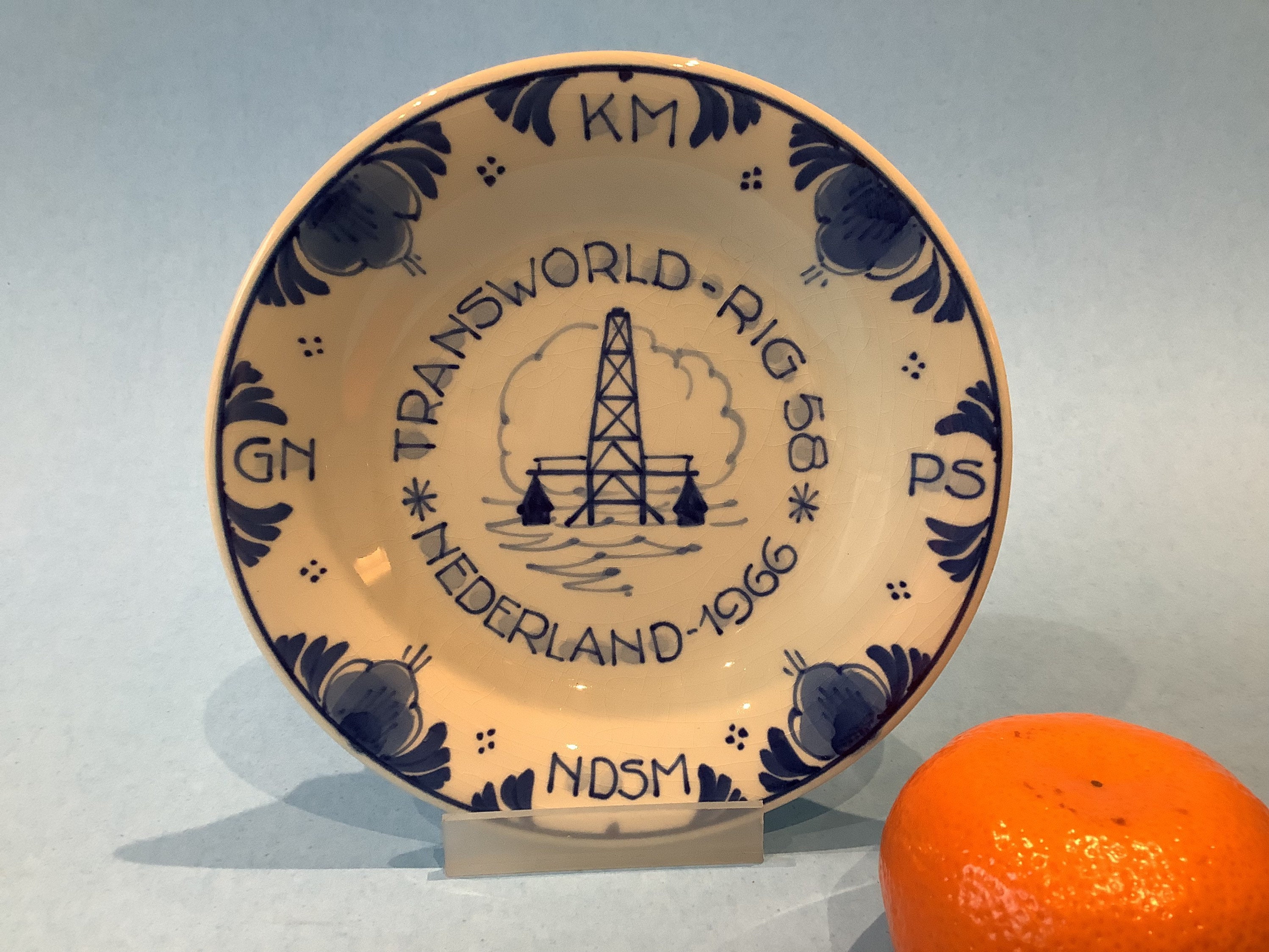Commemorative Porceleyne Fles Delft Wall Plate for Transworld Rig 58 - Etsy