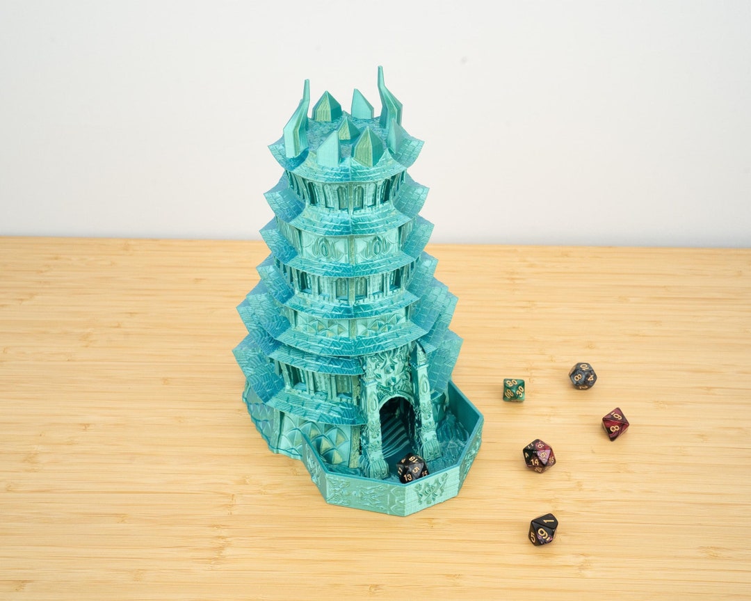 Drow Dice Tower 3D Printed Fantasy Tower for Tabletop Games and Rpgs - Etsy