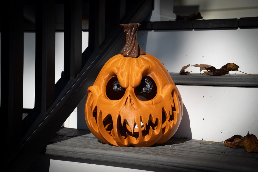 Spooky Jack O' Lantern , Halloween Indoor/outdoor Pumpkin, Life-size ...
