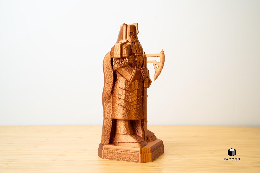 Dwarven Guard Statue - Dwarf Figure - 3D Printed Home Decor - Fantasy ...