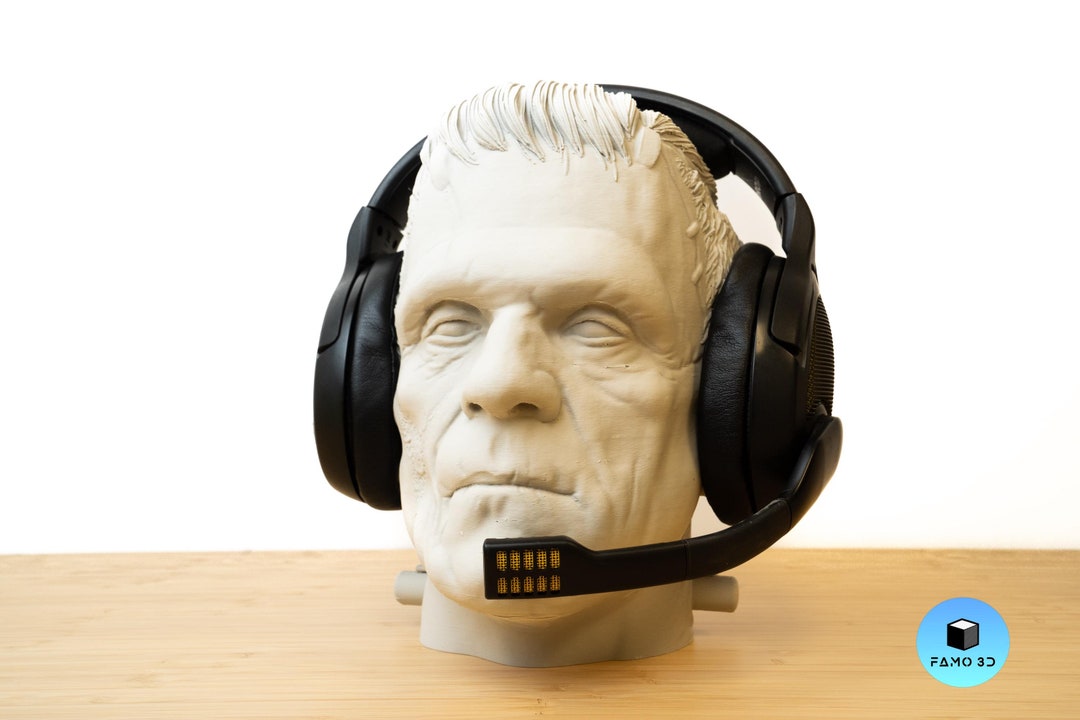Frankenstein Headphone Stand 3D Printed Bust Headphone Holder Unique ...