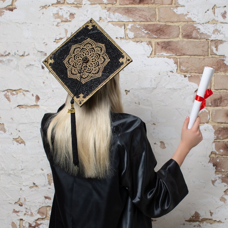 Mandala Graduation Cap Bedazzled Handmade Mandala Tassel - Etsy