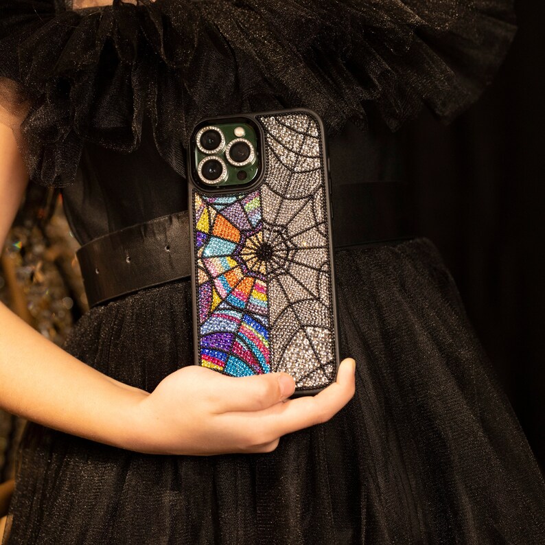 Swarovski Wednesday Addams Heart Case for Iphone 14 13 12 11 - Etsy