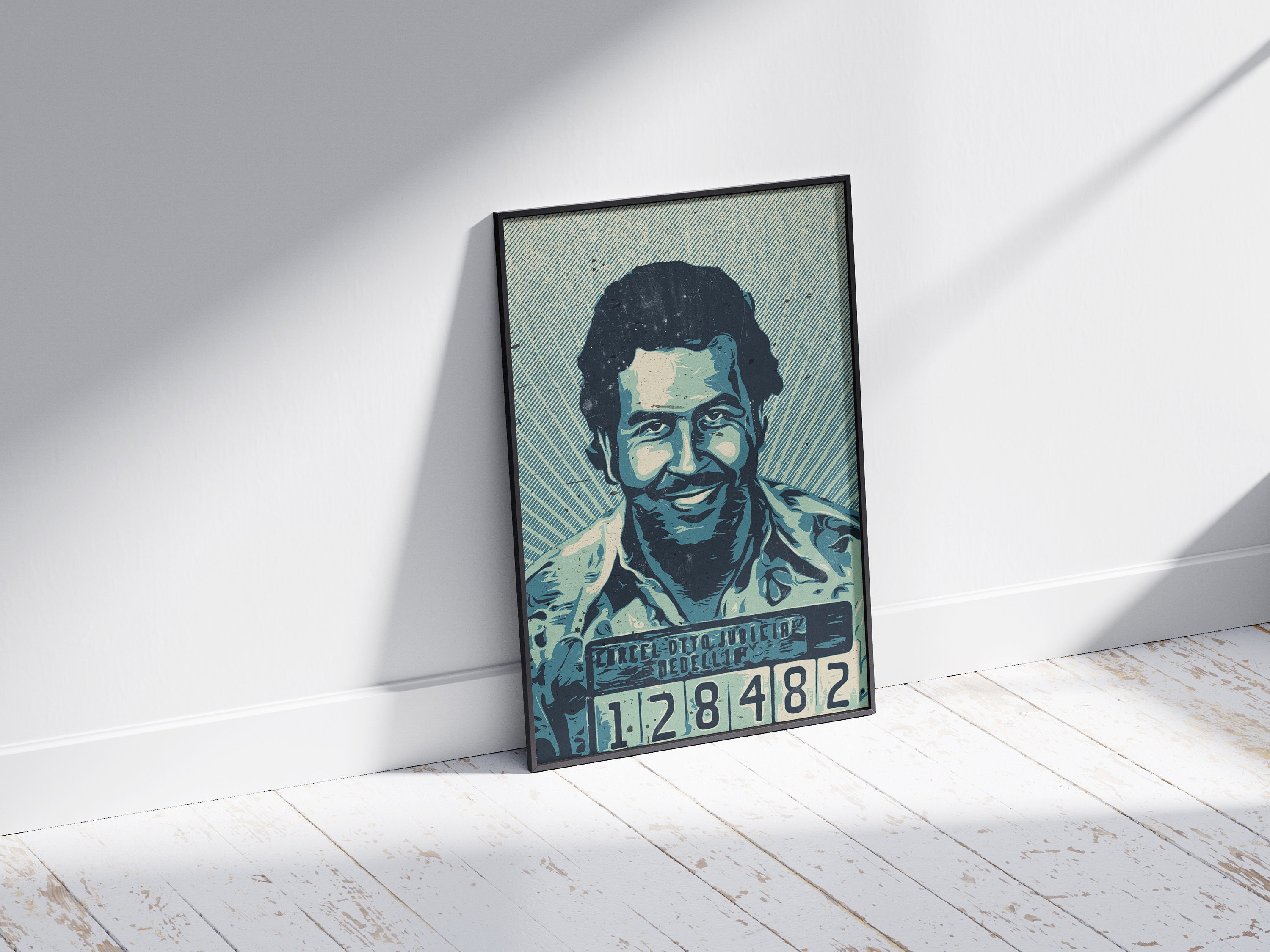 Pablo Escobar Mugshot OBEY Print Style. Street/stencil Art. on A4/A3 ...