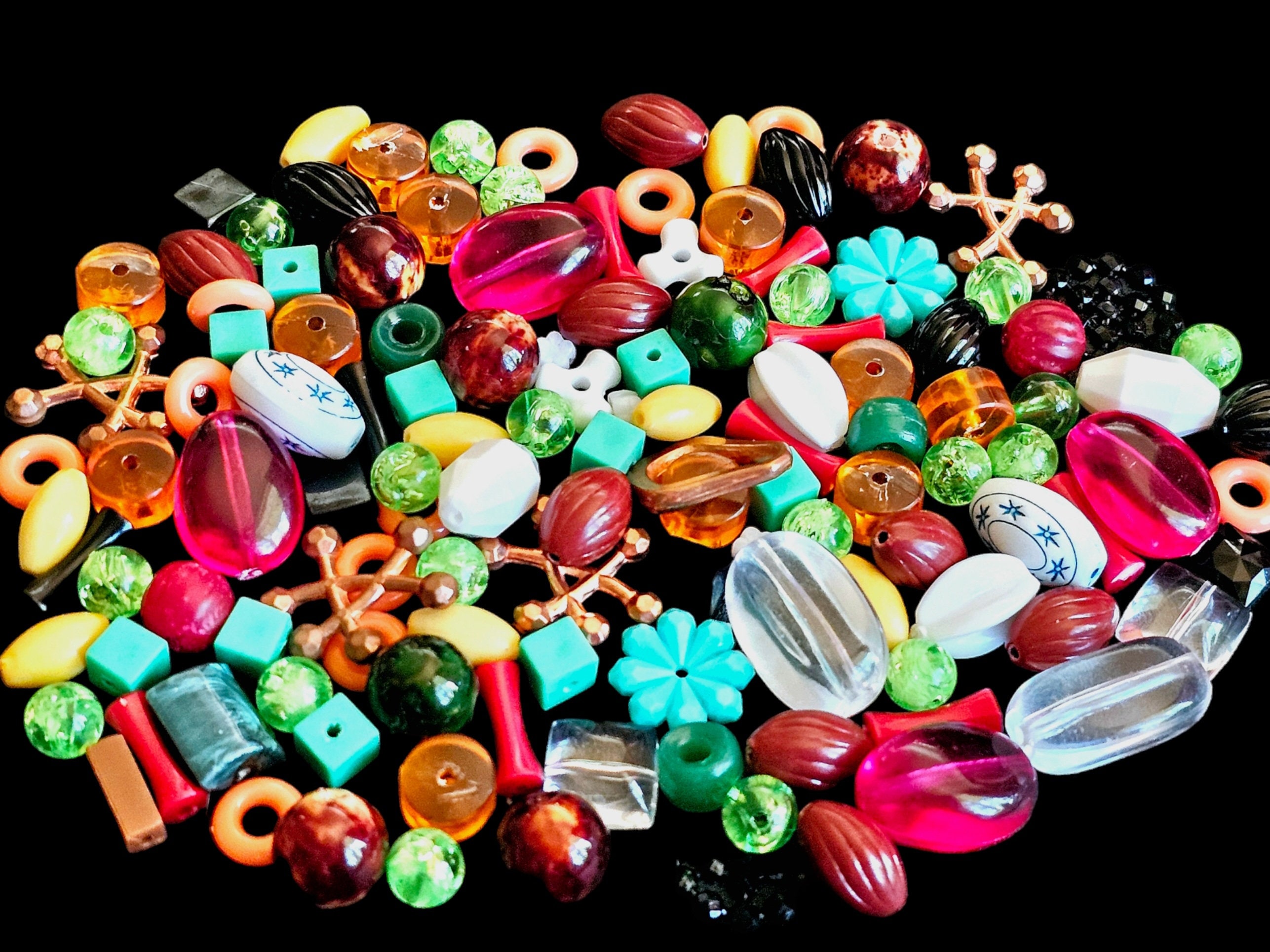 Vintage Beads Mix YOU CHOOSE. Mid Century Style Beads, Fun, Funky ...