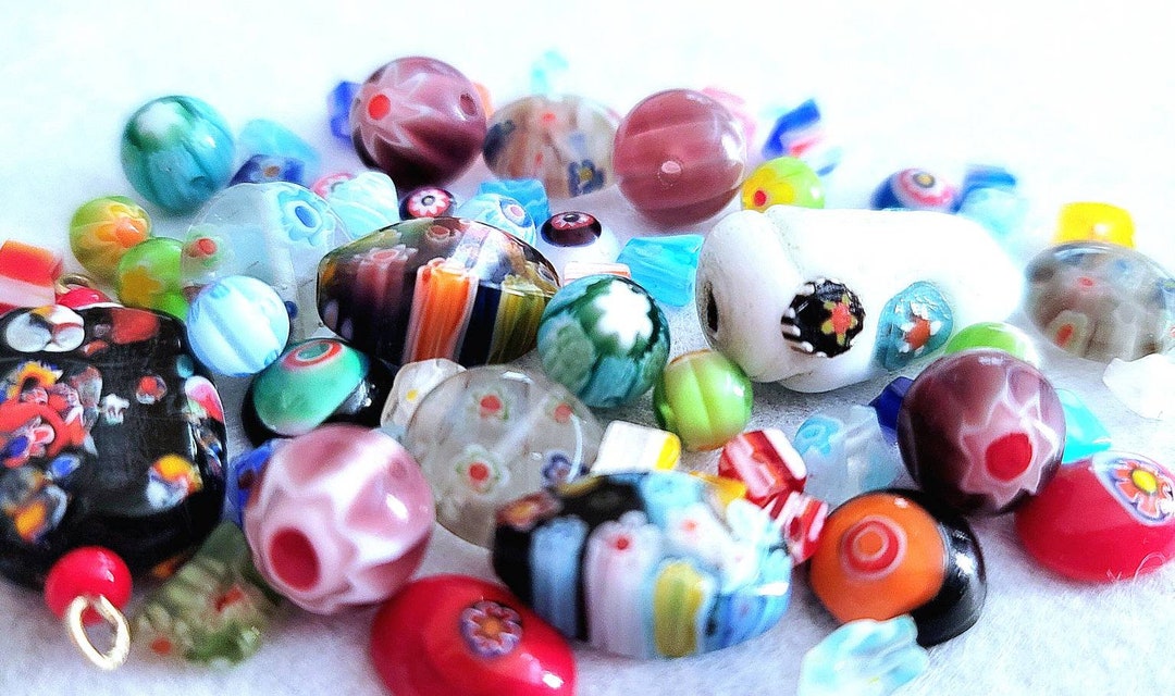 Assorted Vintage Beads Vintage to Now Glass Millefiore Beads and ...