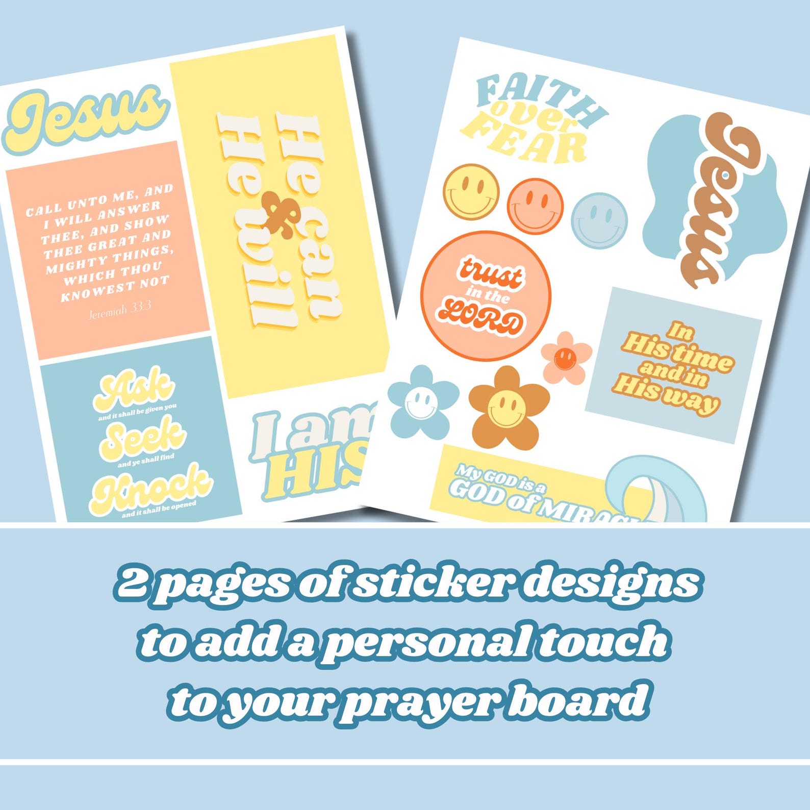 Prayer Board Kit, Prayer Board Printable, Editable Template, Prayer ...