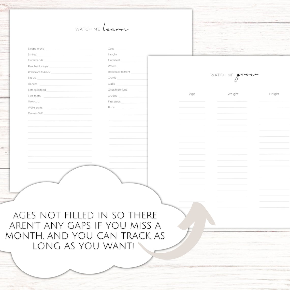 Minimalist Printable Baby Memory Book Square Baby Book - Etsy