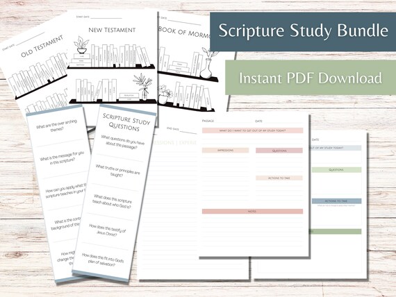 Scripture Study Bundle / Scripture Journal Printable / Print - Etsy
