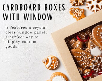 Cardboard Window Gift Box - Etsy