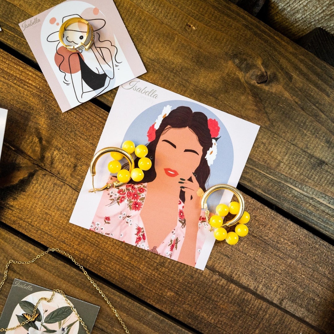 Custom Earring Cards, Earring Cards With Logo, Custom Jewelry Cards ...