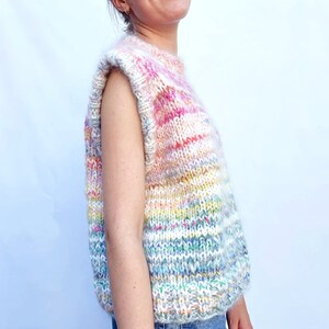 KNITTING PATTERN Vest.zerowaste Knitting Pattern Vest.scrapyarn ...