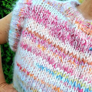 KNITTING PATTERN Vest.zerowaste Knitting Pattern Vest.scrapyarn ...