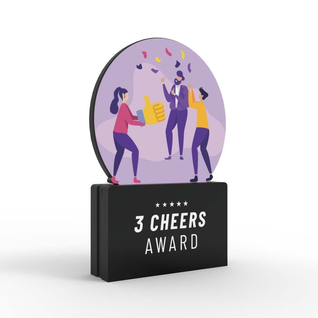 3 Cheers Award Peer-to-peer Recognition Creative - Etsy