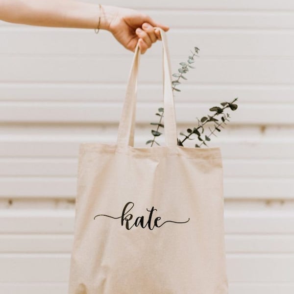 Initial Tote Bag - Etsy