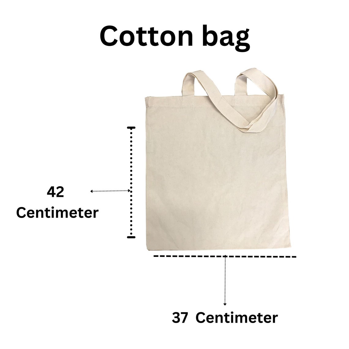 Initial Cotton Tote Bag: Personalized Letter Print, Eco-friendly Gift ...