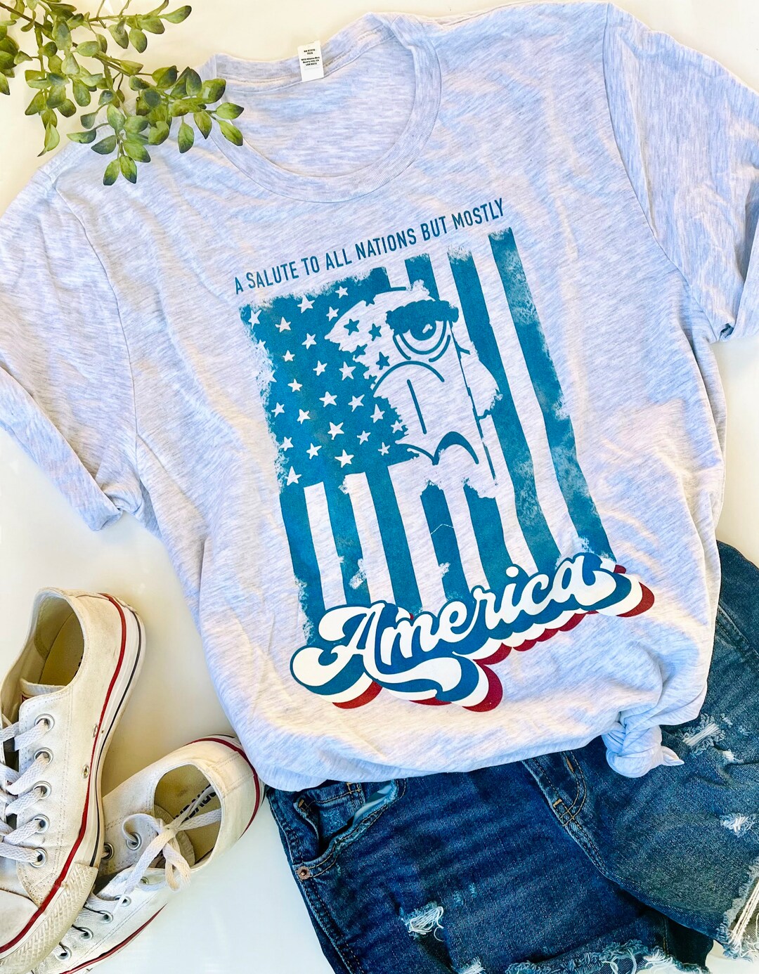 Disney Fourth of July Sam Eagle Muppets Salute to All Nations Unisex T ...