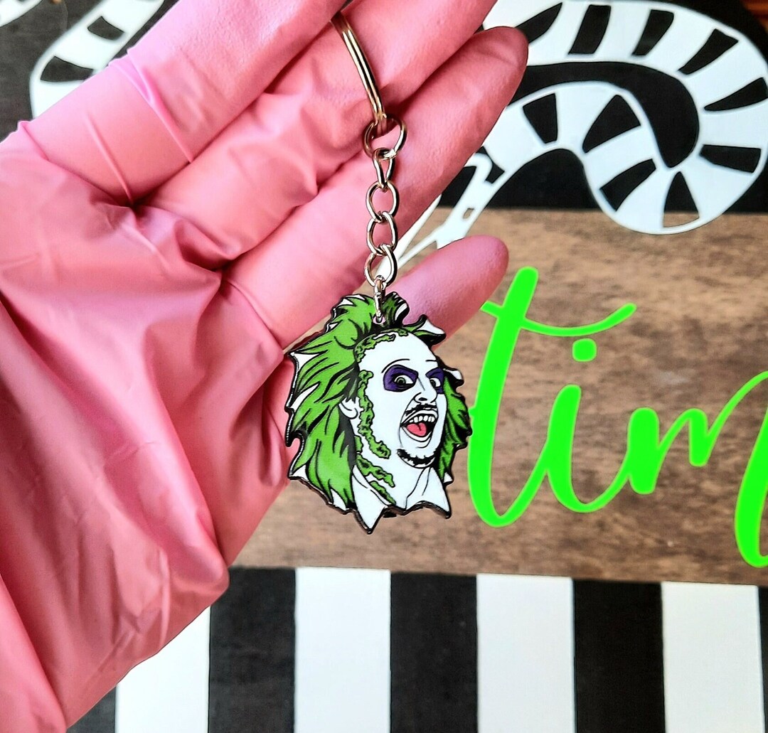 Beetlejuice Keychain | Betelgeuse | Beetlejuice 2 | Gift for Friend - Etsy