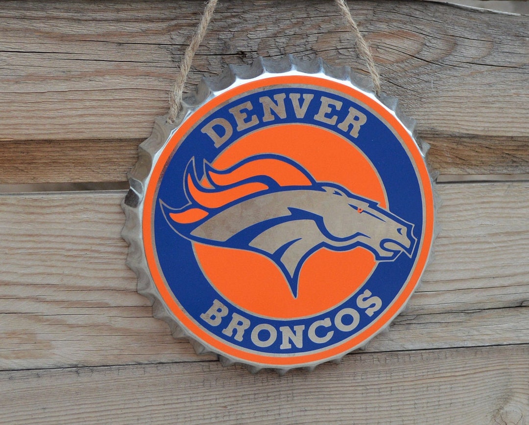 Denver Bottle Cap Wall Decor, Metal Sign, Gift for Dad, Superbowl Gift ...