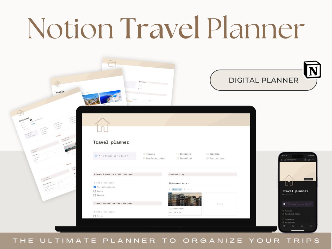 Notion Travel Planner Template | Comprehensive Trip Itinerary ...