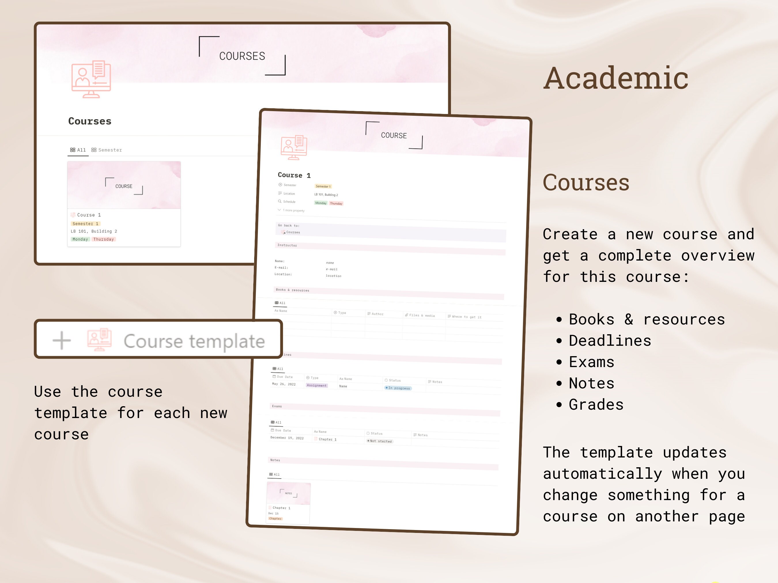 Notion Template Student Planner for Planning Your Academic Courses ...