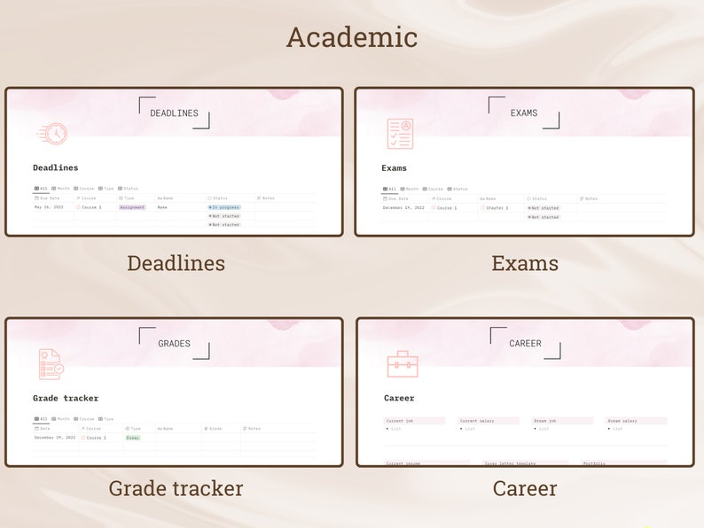 Notion Template Student Planner for Planning Your Academic Courses ...