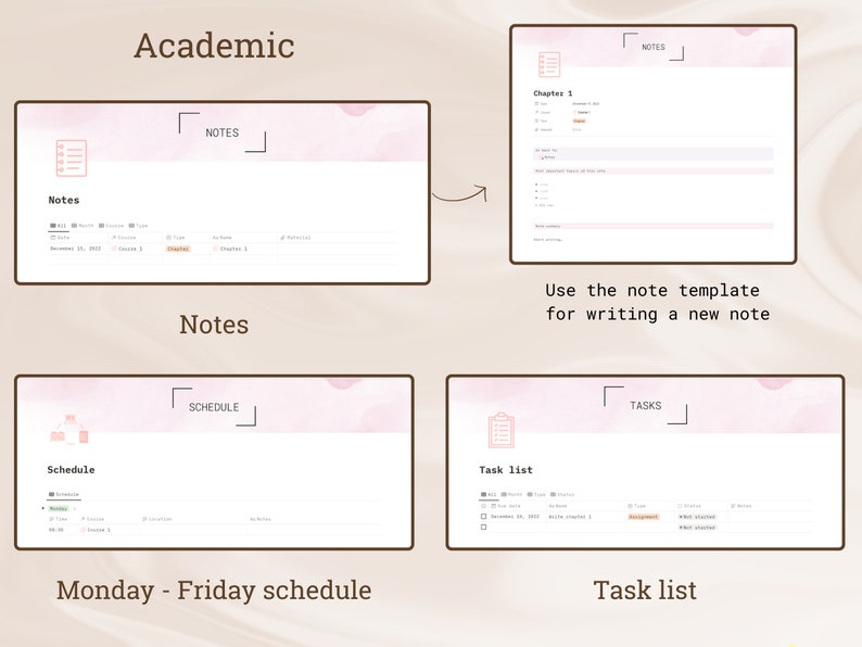 Notion Template Student Planner for Planning Your Academic Courses ...