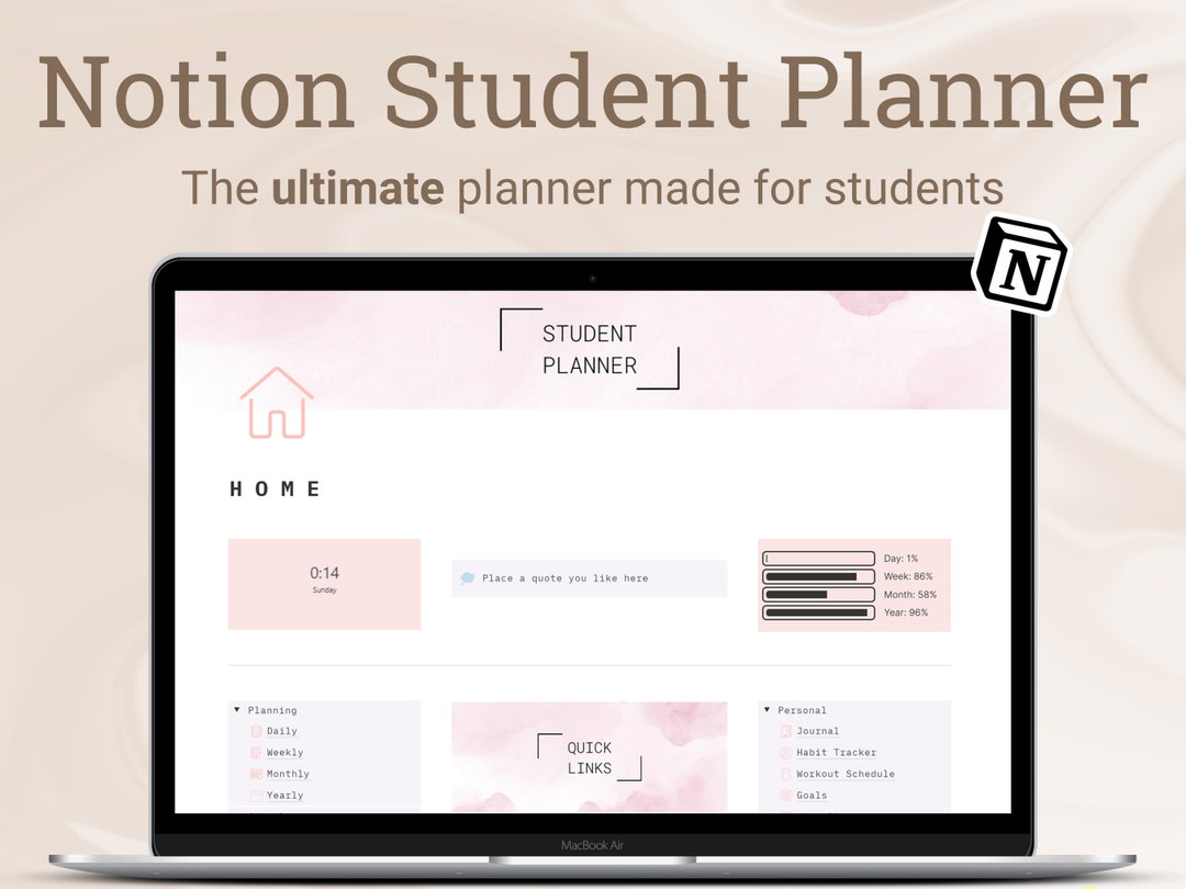 Notion Template Student Planner for Planning Your Academic Courses ...
