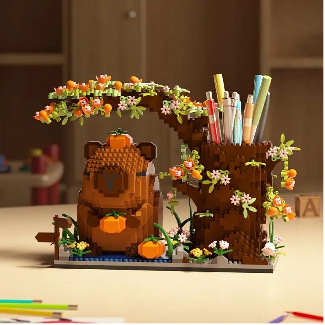 Super Cute Capybara Lego PEN HOLDER Set A11 - Etsy
