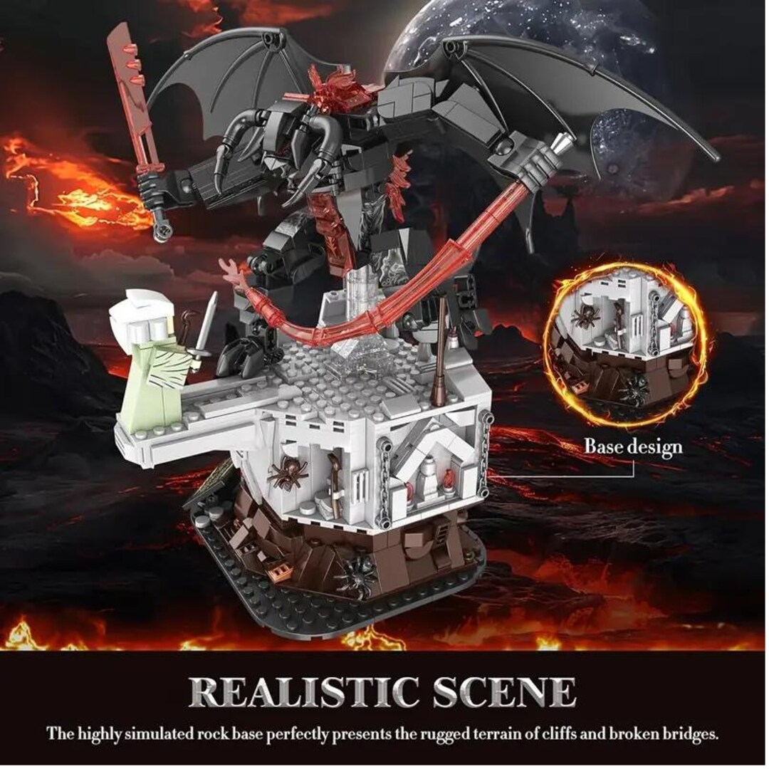 Balrog Demon Wizard Building Blocks Set A5 - Etsy