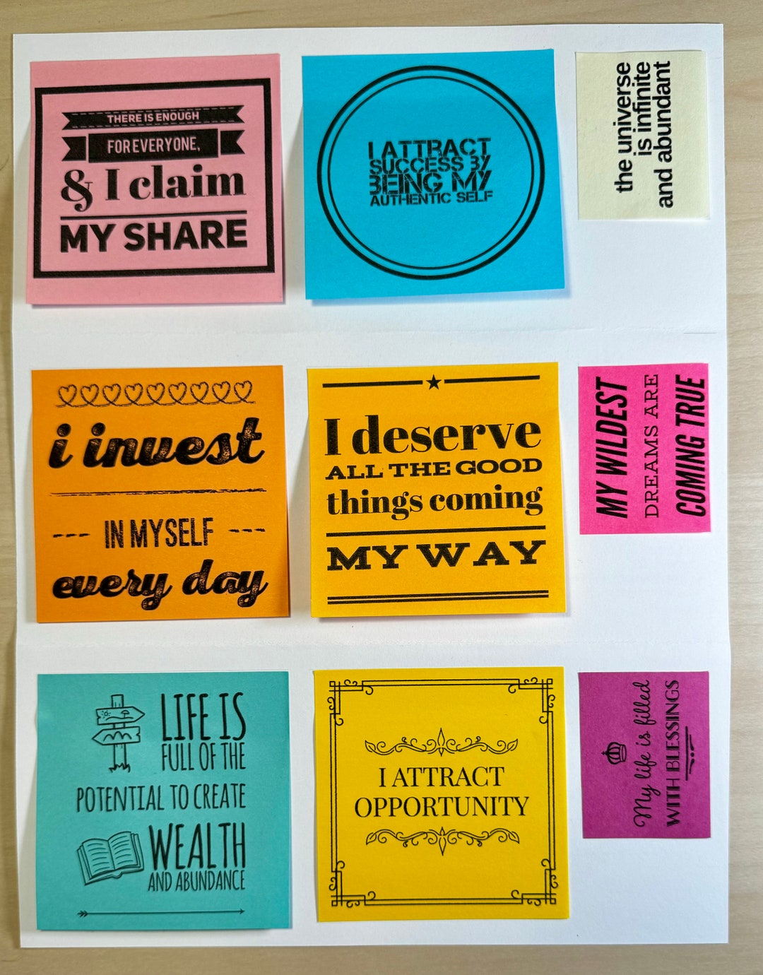 Post-it Note Affirmations, Set 2 - Etsy