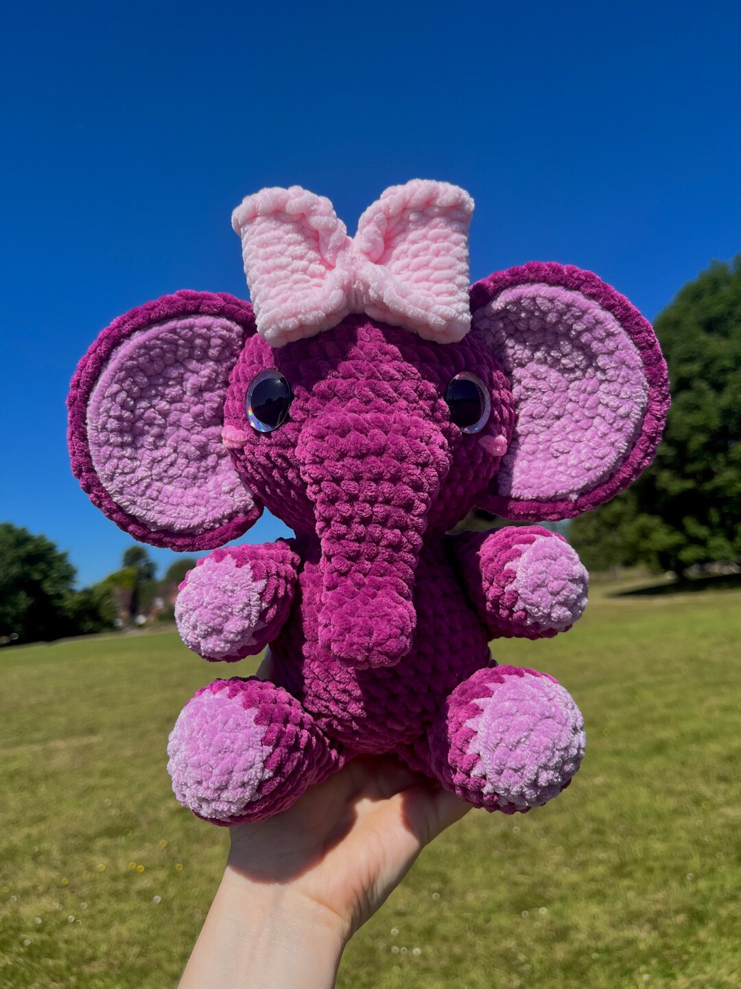 Super Cute Purple Elephant Wearing a Big Pink Bow - Etsy