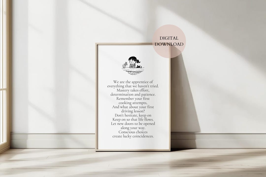 Life Quotes Print, Mindfulness Poster, New Beginning Encouragement ...