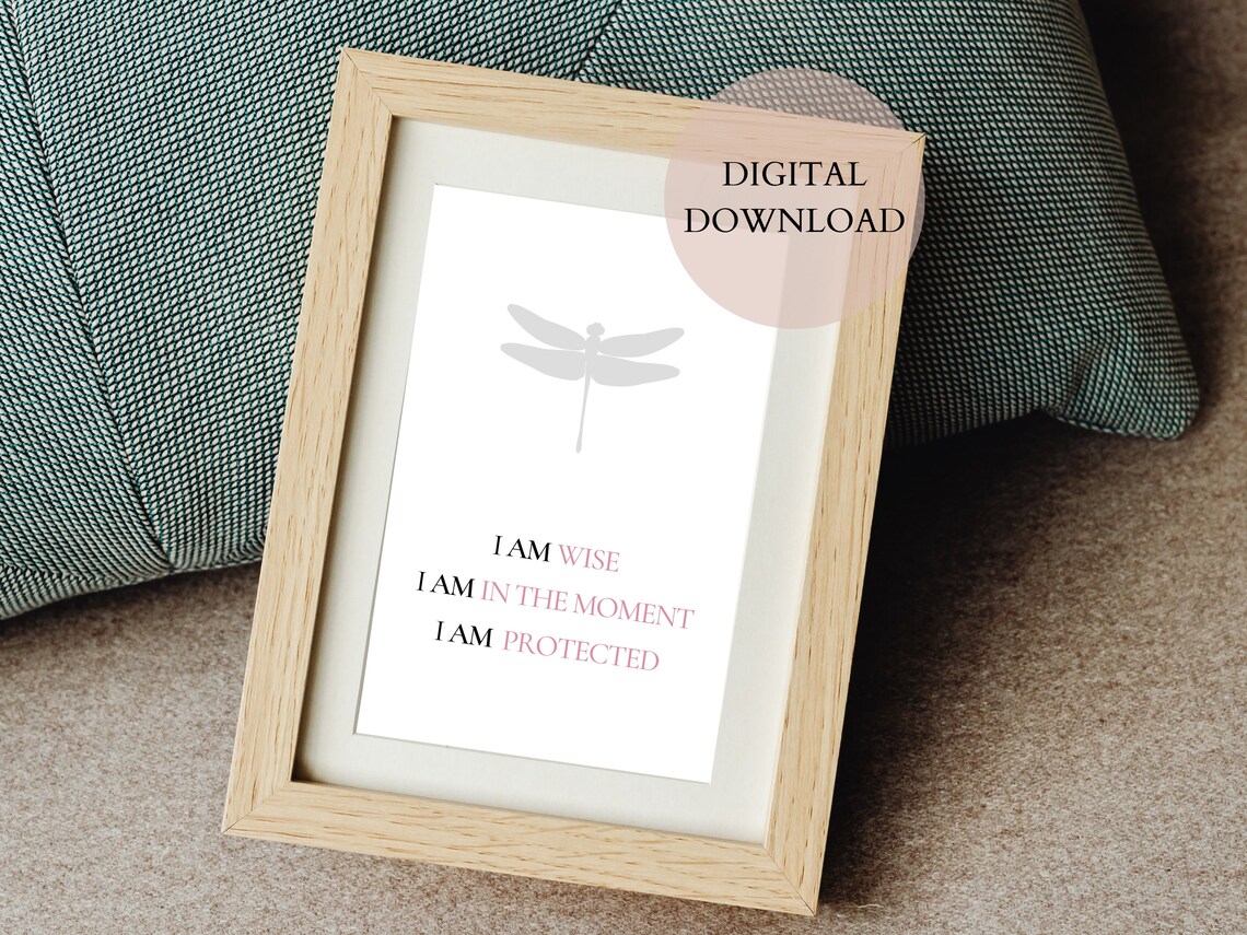 Affirmation Words Printable Artwork, Spiritual Wall Art Digital, Mental ...