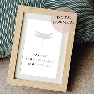 Affirmation Words Printable Artwork, Spiritual Wall Art Digital, Mental ...