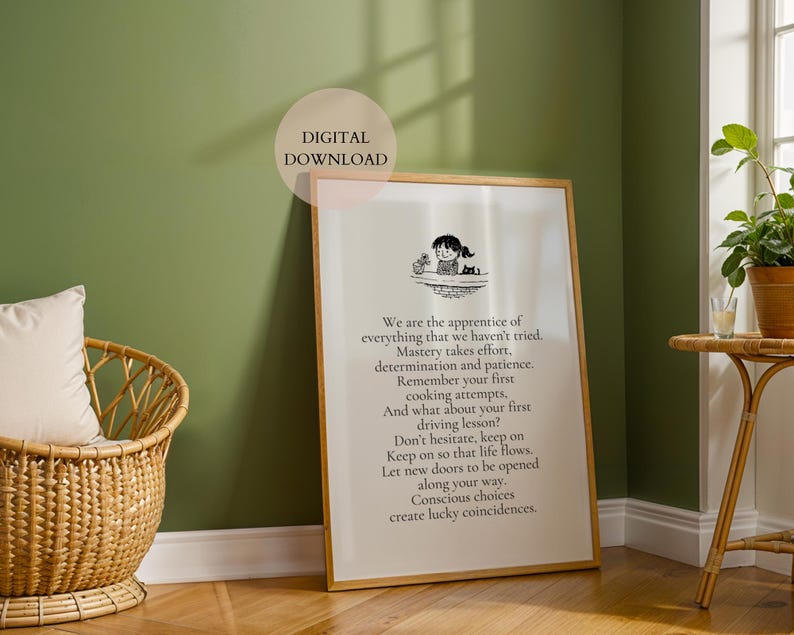 Life Quotes Print, Mindfulness Poster, New Beginning Encouragement ...