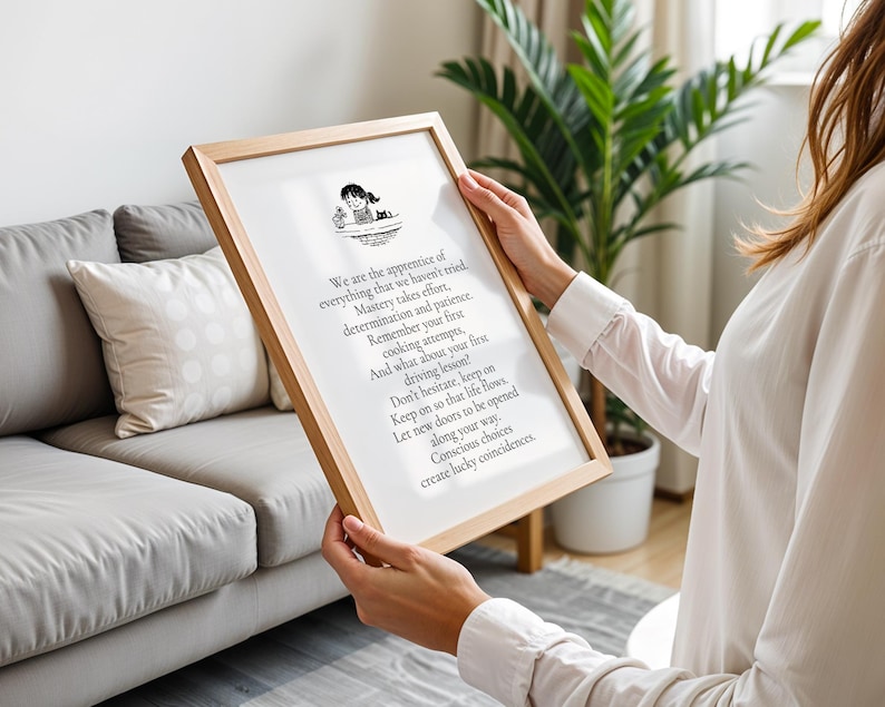 Life Quotes Print, Mindfulness Poster, New Beginning Encouragement ...