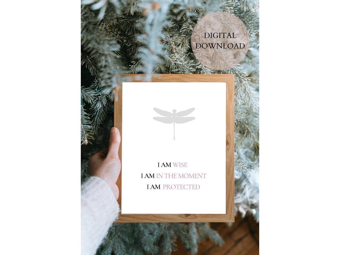 Affirmation Words Printable Artwork, Spiritual Wall Art Digital, Mental ...