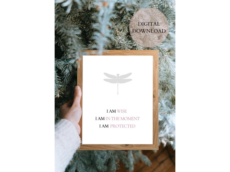 Affirmation Words Printable Artwork, Spiritual Wall Art Digital, Mental ...