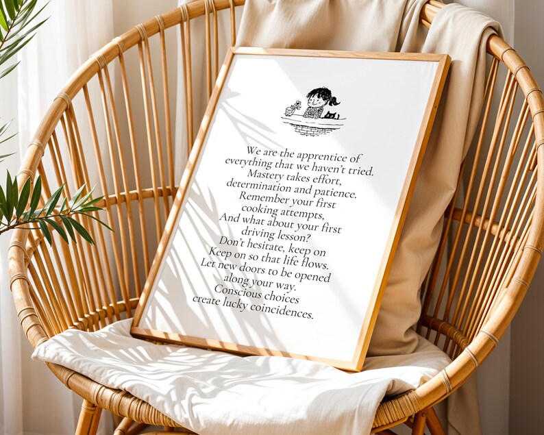 Life Quotes Print, Mindfulness Poster, New Beginning Encouragement ...