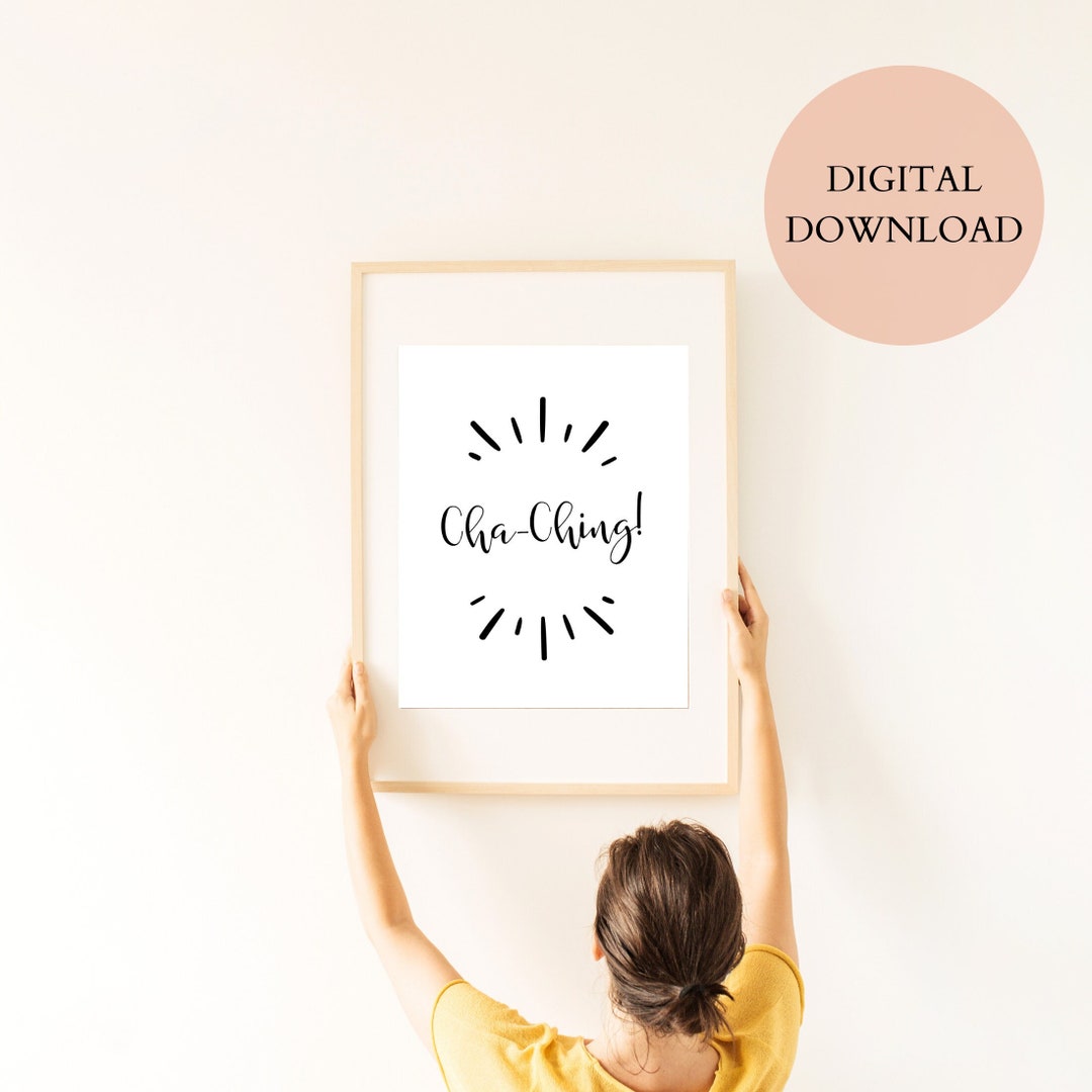 Etsy Sale Sound Cha Ching Wall Print Digital, Motivational Quote for ...
