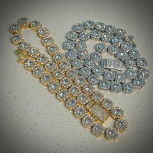 12mm Iced Out Diamond VVS Tennis Chain | Men's Jewelry | Diamond ...