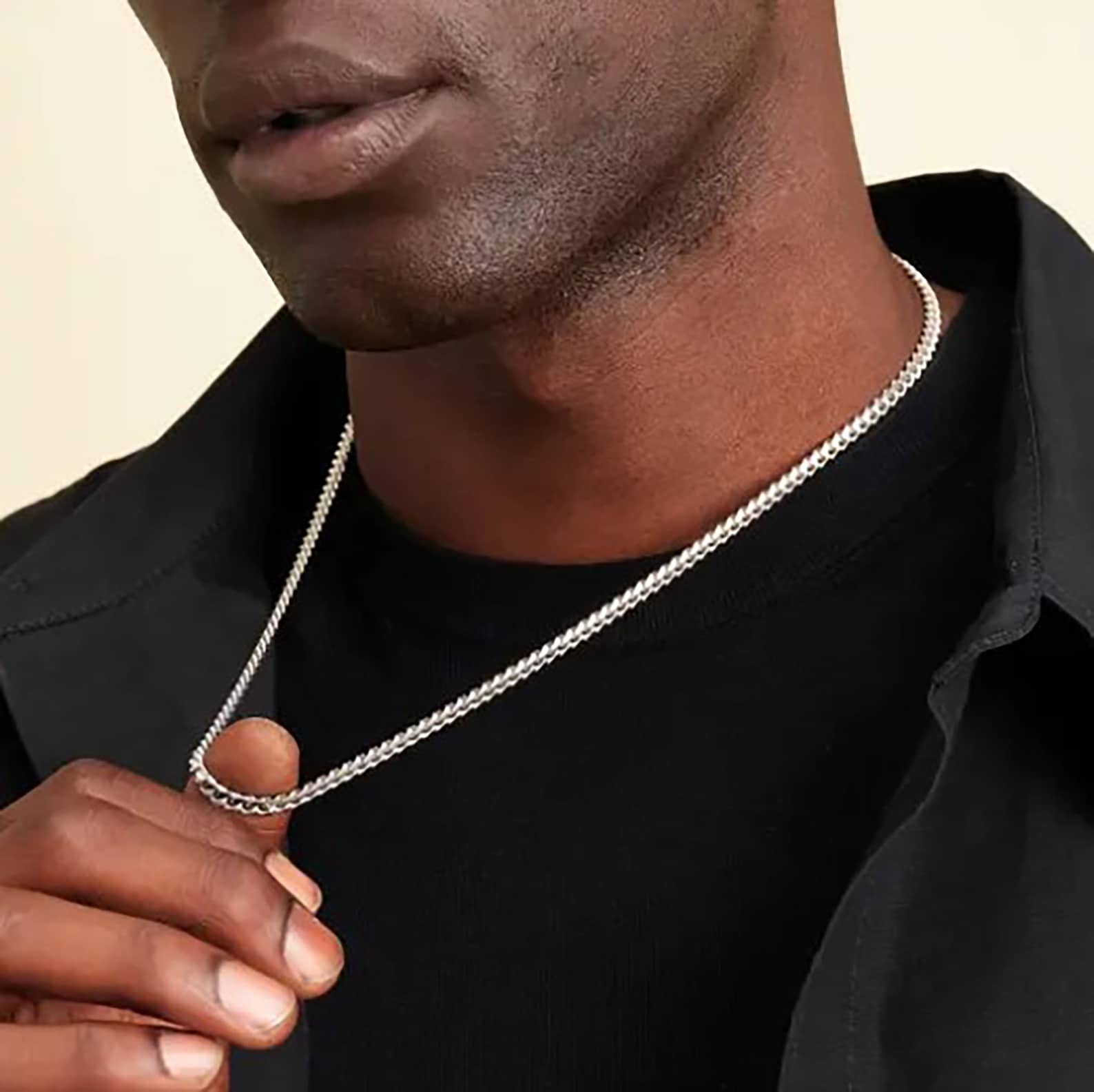 White Gold Silver Miami Cuban Link Chain 6mm / 8mm / 10mm / - Etsy