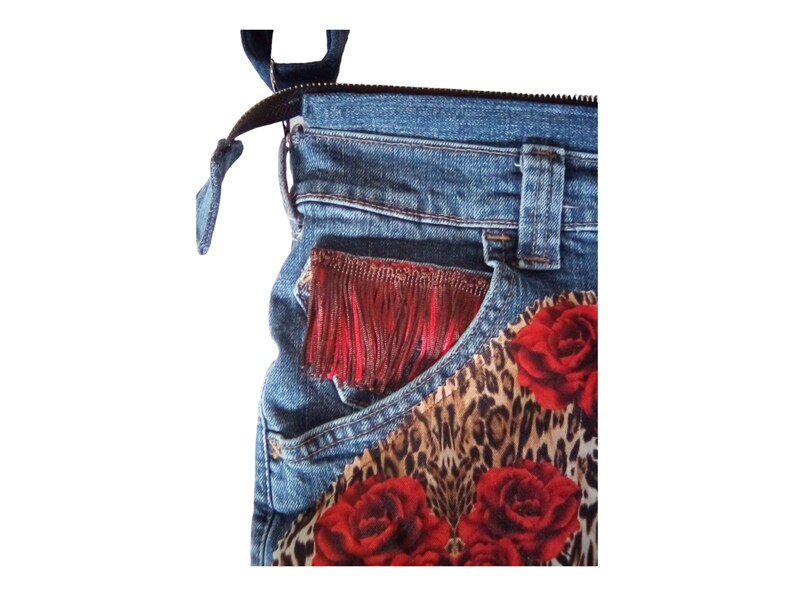 Upcycled Denim Hobo Bohemian Crossbody Bag - Etsy