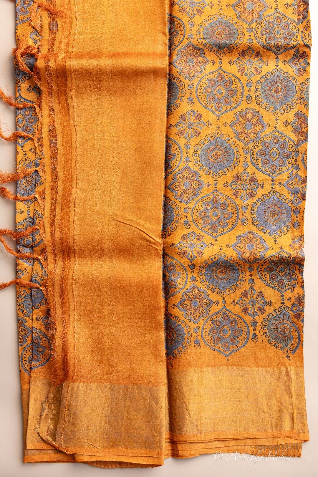 Classic Prints - Beautiful Tussar Silk Saree - Etsy